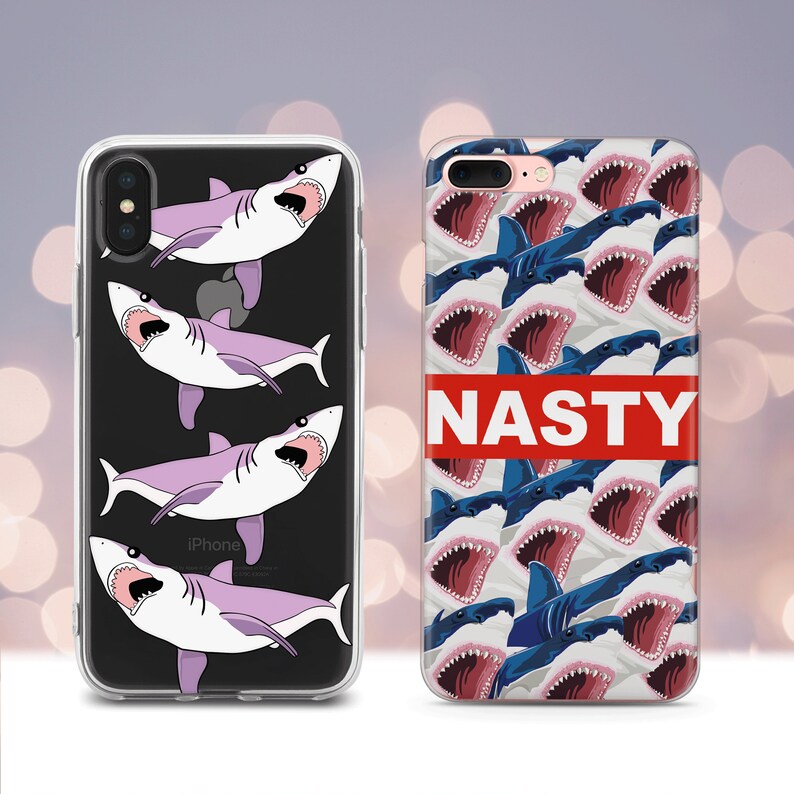 Shark iPhone Case SE 6 6s 7 8 Plus X XR XS 11 14 16 Pro Max Nasty ...