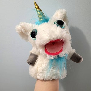 Unicorse Bluey Unicorn Hand Puppet With Moveable Hands and Mouth Piece ...