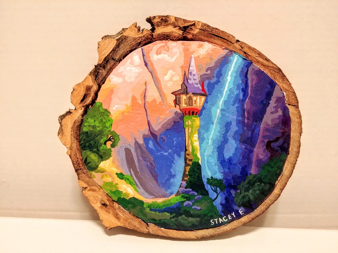 Disney Tangled/rapunzel, Little Mermaid, Original Wood Round - Etsy