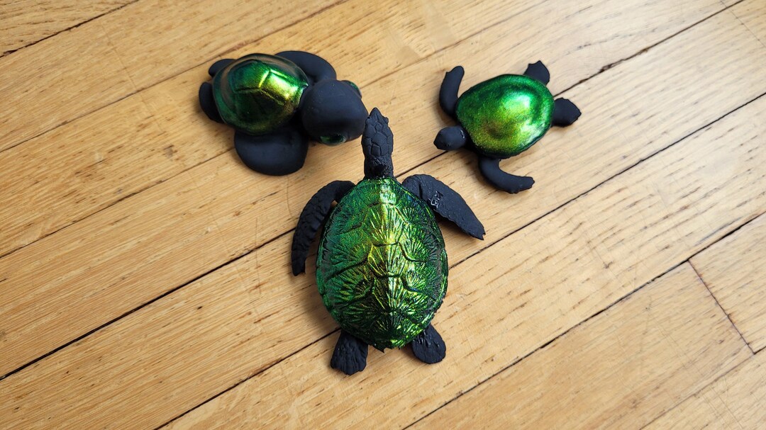 Emerald Green Iridescent Resin Turtle (made to Order) - Etsy