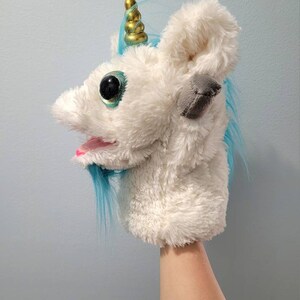 Unicorse Bluey Unicorn Hand Puppet With Moveable Hands and Mouth Piece ...