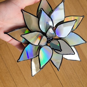 Rainbow Casting Garden Succulent Made From Recycled Discs and Wire - Etsy