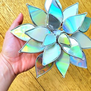 Rainbow Casting Garden Succulent Made From Recycled Discs and Wire - Etsy