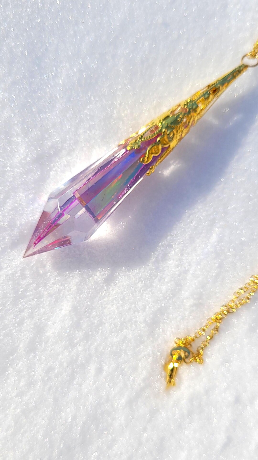 Rainbow-casting Crystal Pendants, Made From Resin - Etsy