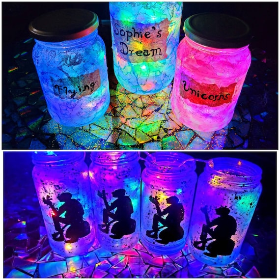 BFG Dream Jar Lantern: Recycled Glass Jars Lights Included | Etsy