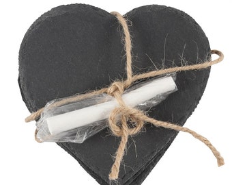 Slate Heart Coasters - Etsy