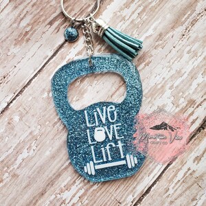 Customizable Kettlebell Keychain, Live Love Lift, Workout Keychain, Gym ...