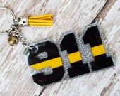 911 Dispatcher Keychain Thin Gold Line Keychain Dispatcher | Etsy