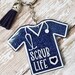 Customizable Scrub Life Glitter Keychain Scrub Keychain - Etsy