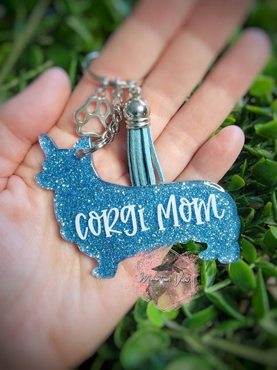 Customizable Corgi Keychain Personalized Corgi Keychain - Etsy