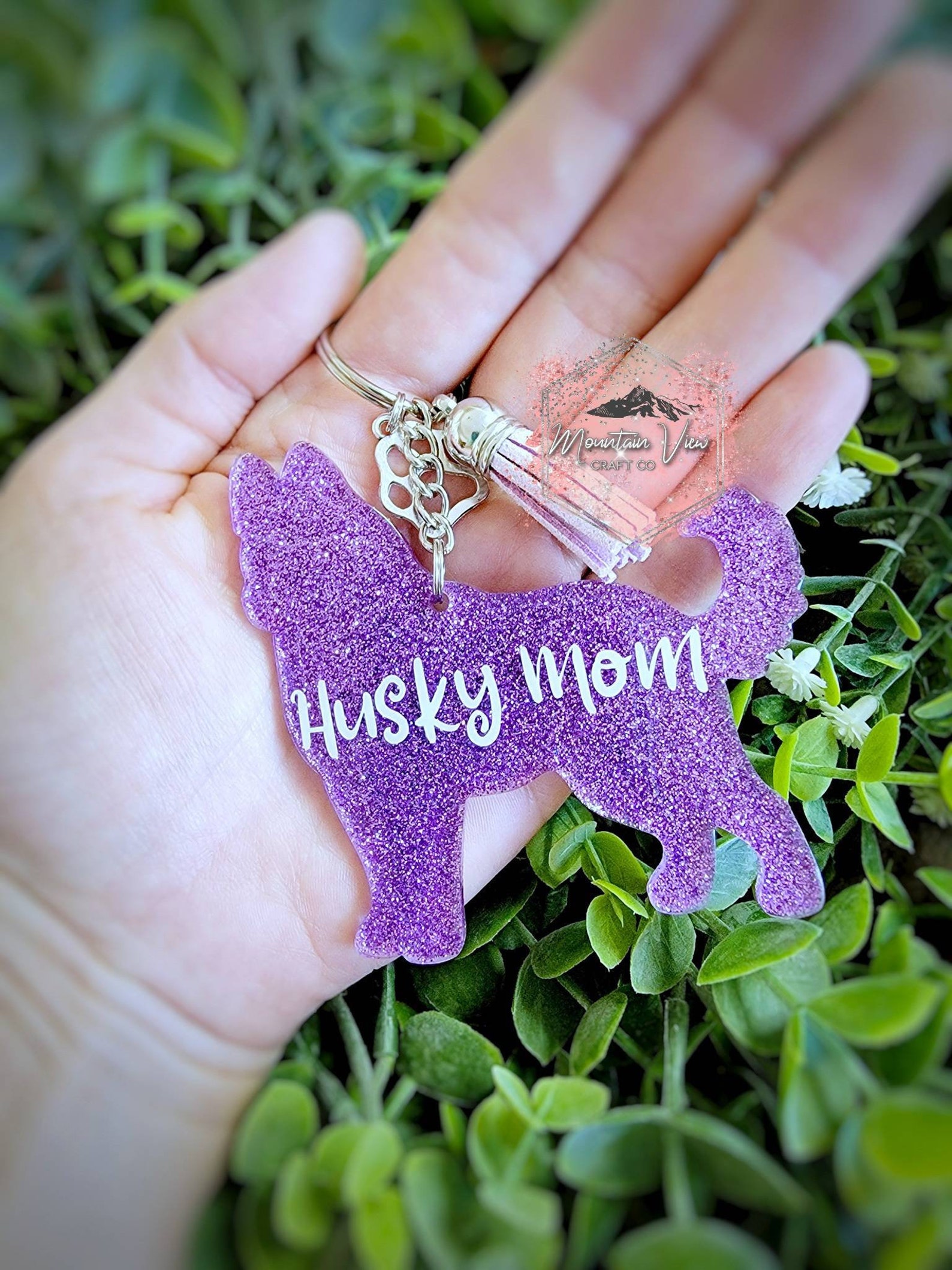 Customizable Husky Glitter Keychain Personalized Husky - Etsy