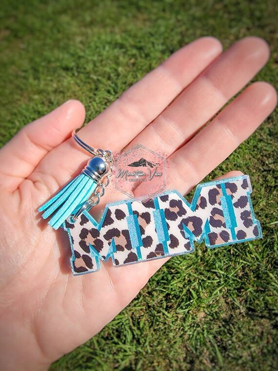 Customizable Mimi Keychain Glitter Mimi Keychain Grandma | Etsy