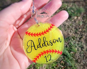Softball Bag Tag - Etsy