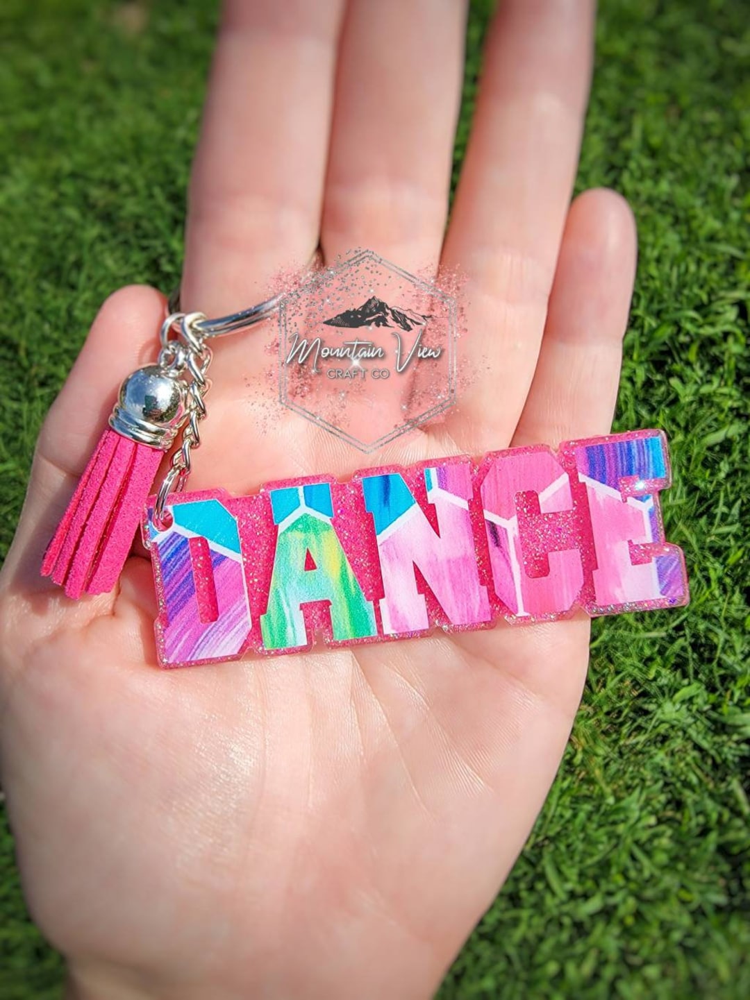 Customizable Dance Keychain, Glitter Dance Keychain, Dance Keychain ...