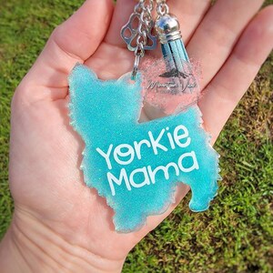 Customizable Yorkshire Terrier Glitter Keychain, Personalized Yorkie ...