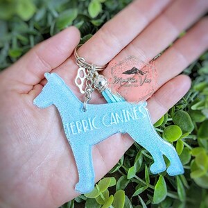 Customizable Doberman Glitter Keychain Personalized Doberman - Etsy