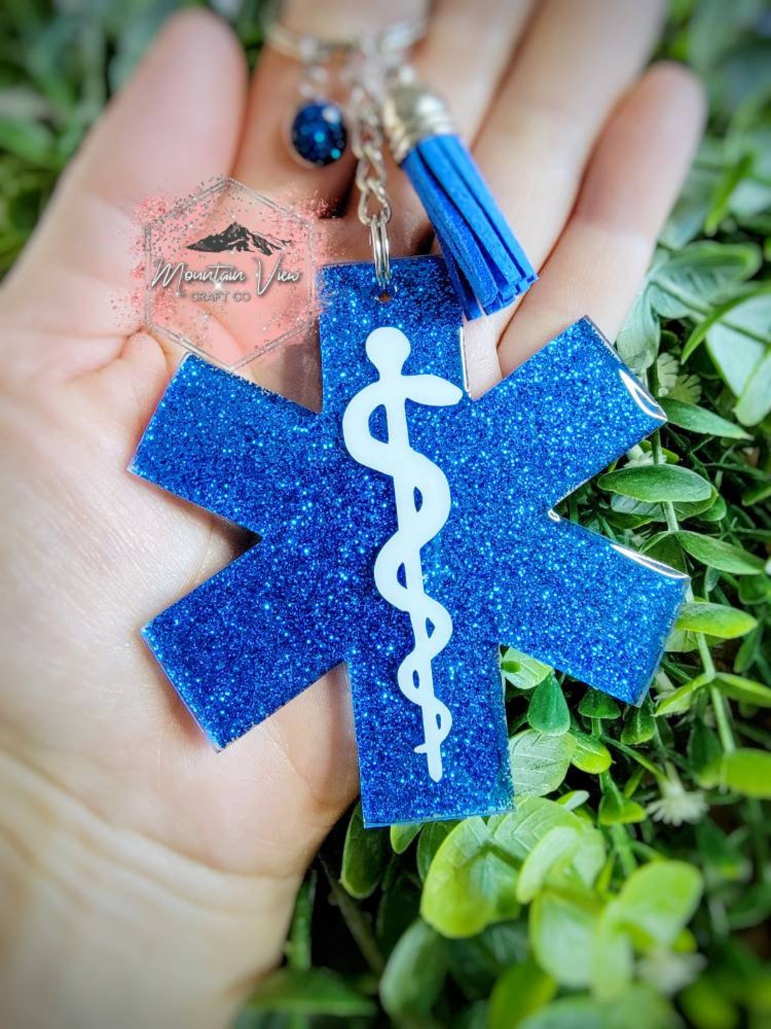 Personalized Star of Life EMS Keychain, EMS Keychain, Paramedic ...