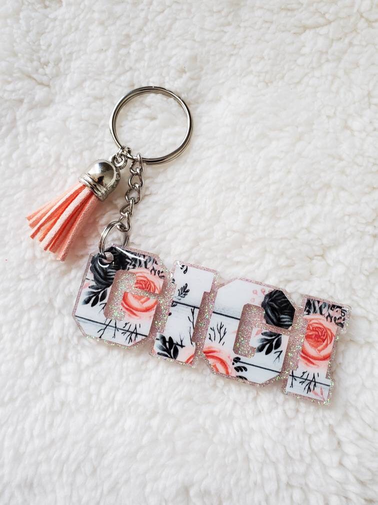 Customizable Gigi keychain Glitter gigi keychain grandma | Etsy