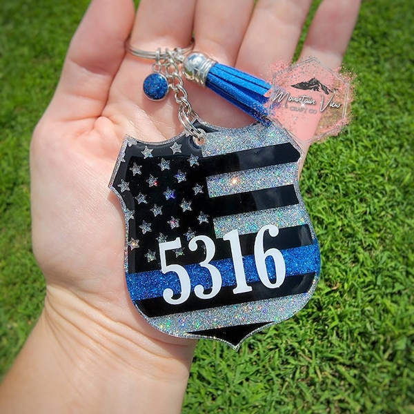 Police Keychain - Etsy