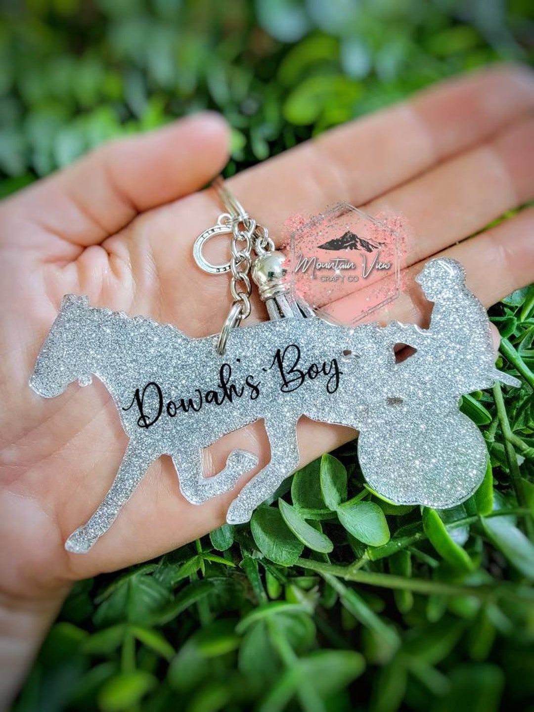 Customizable Standardbred Harness Racing Glitter Keychain, Personalized ...