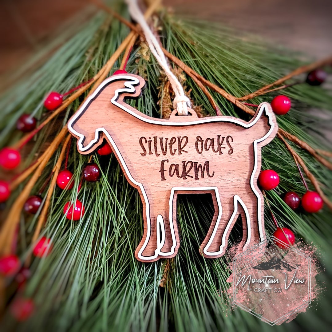 Personalized Goat Christmas Ornament, Personalized Christmas Ornament ...