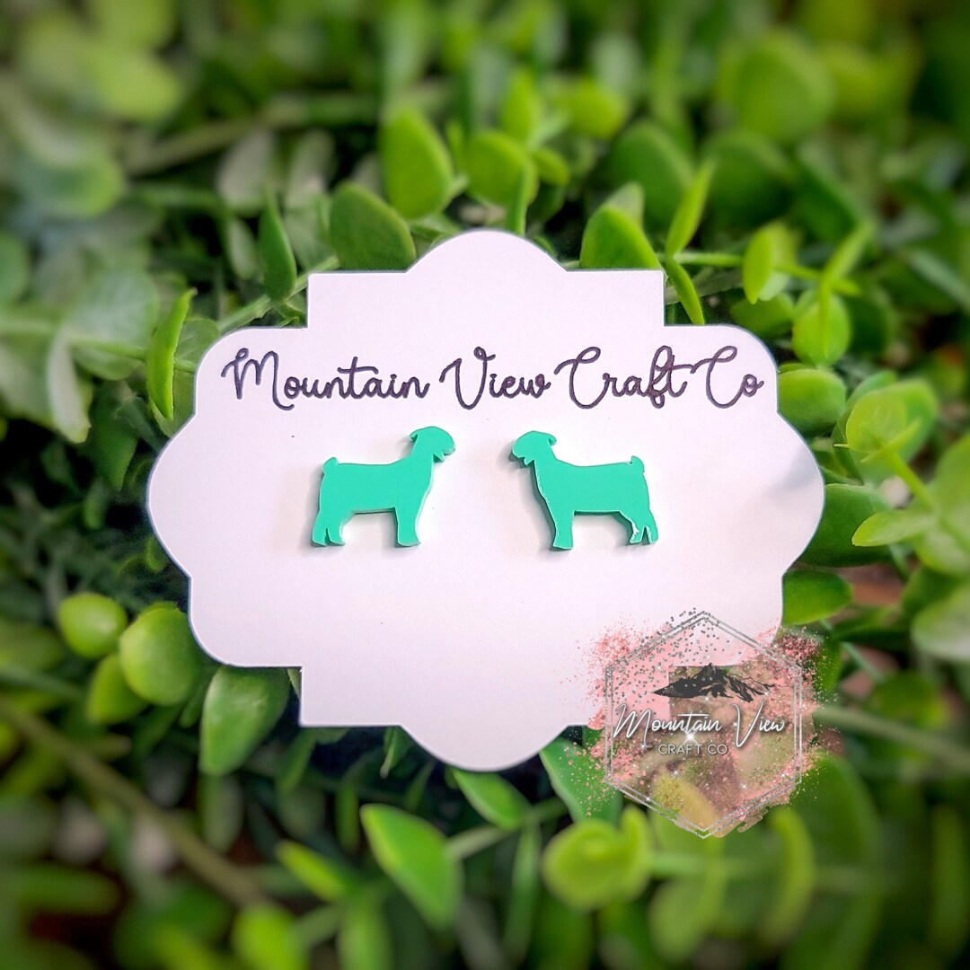 Livestock Stud Earrings, Goat, Cow, Chicken, Ear Tag, Cow Head, Pig ...