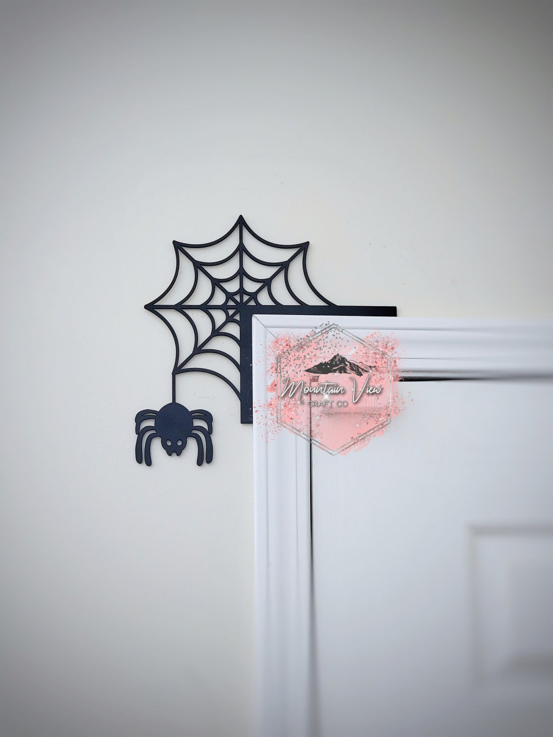 Halloween Door Topper, Spiderweb Door Trim Topper, Halloween Door Decor ...