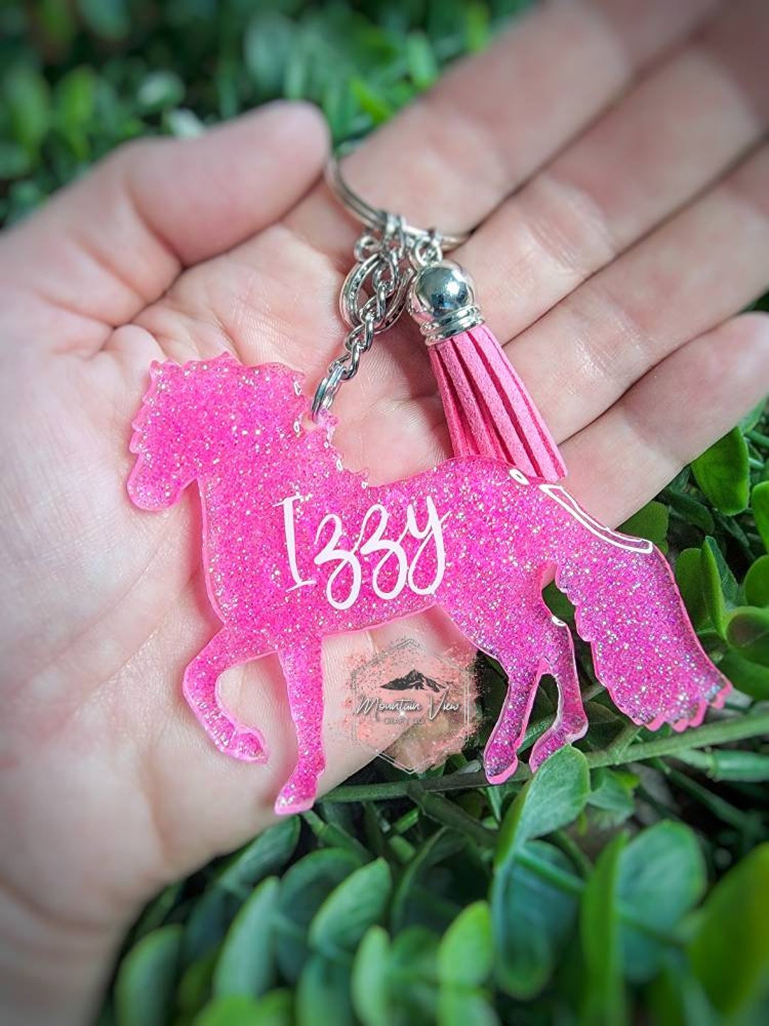 Customizable Paso Fino Glitter Keychain, Personalized Paso Fino ...