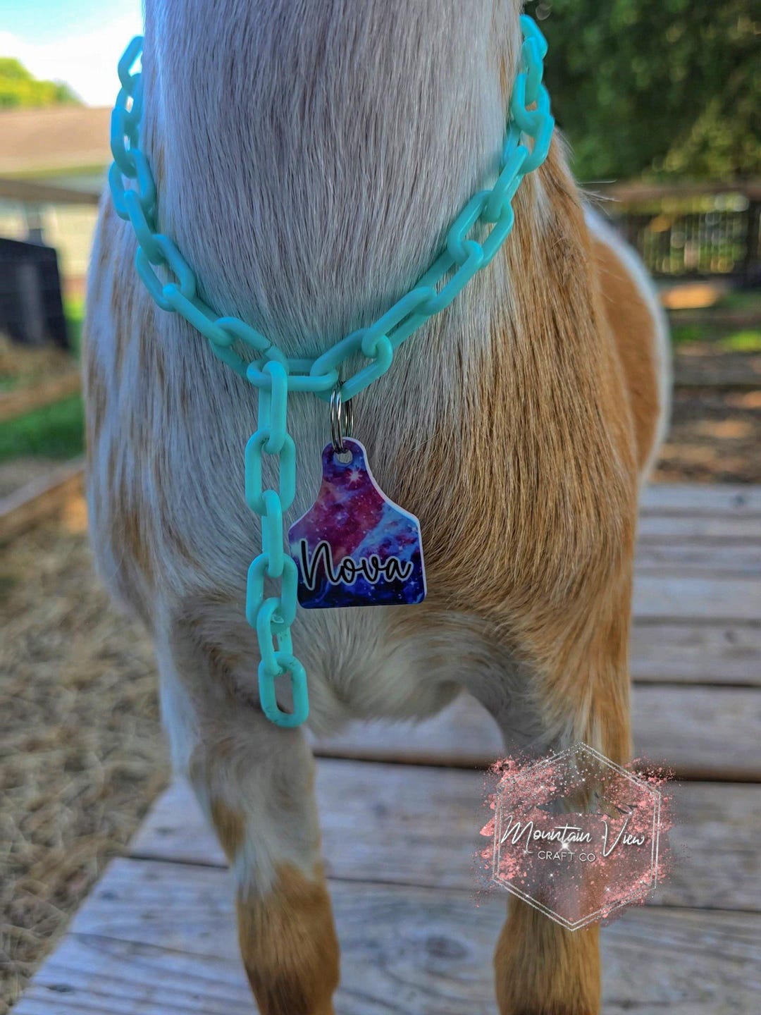 Goat Kid Breakaway Collar, SMALL LINKS Plastic Chain Collar - 3/4 ...