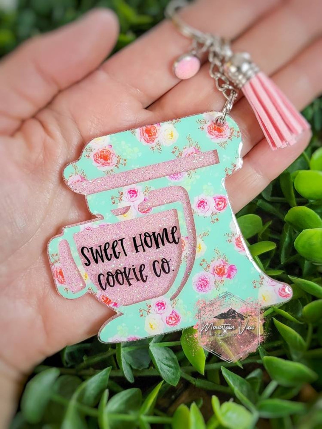 Customizable Bakers Gonna Bake Glitter Keychain | Kitchen Mixer ...