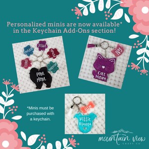 Customizable Yorkshire Terrier Glitter Keychain, Personalized Yorkie ...