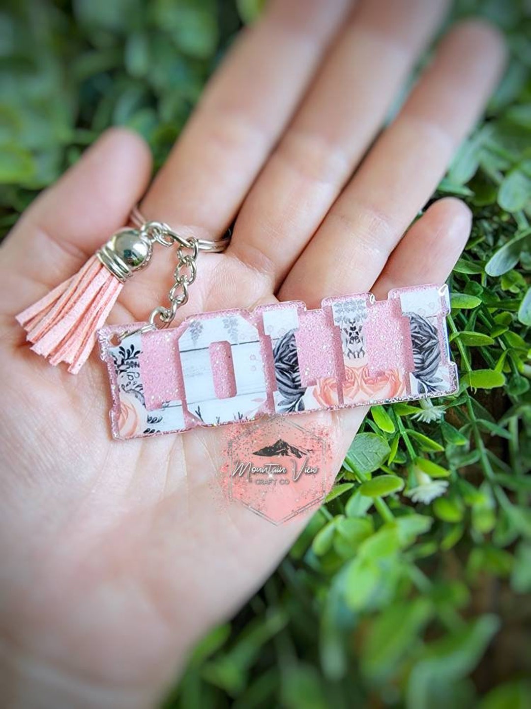 Customizable Lolli Keychain, Glitter Lolli Keychain, Grandma Keychain ...