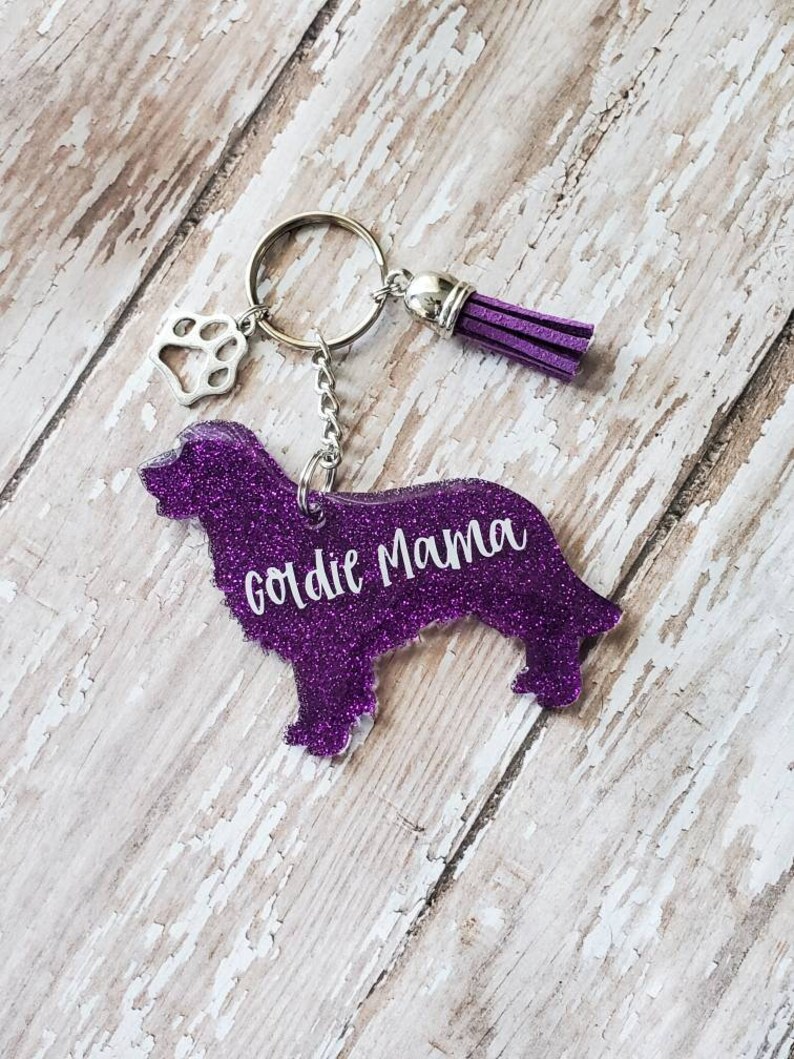 Customizable Golden Retriever Keychain Personalized Golden - Etsy