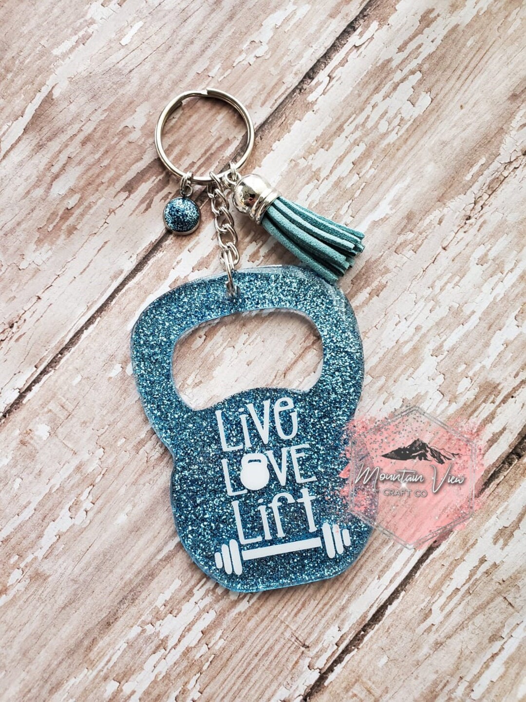Customizable Kettlebell Keychain, Live Love Lift, Workout Keychain, Gym ...