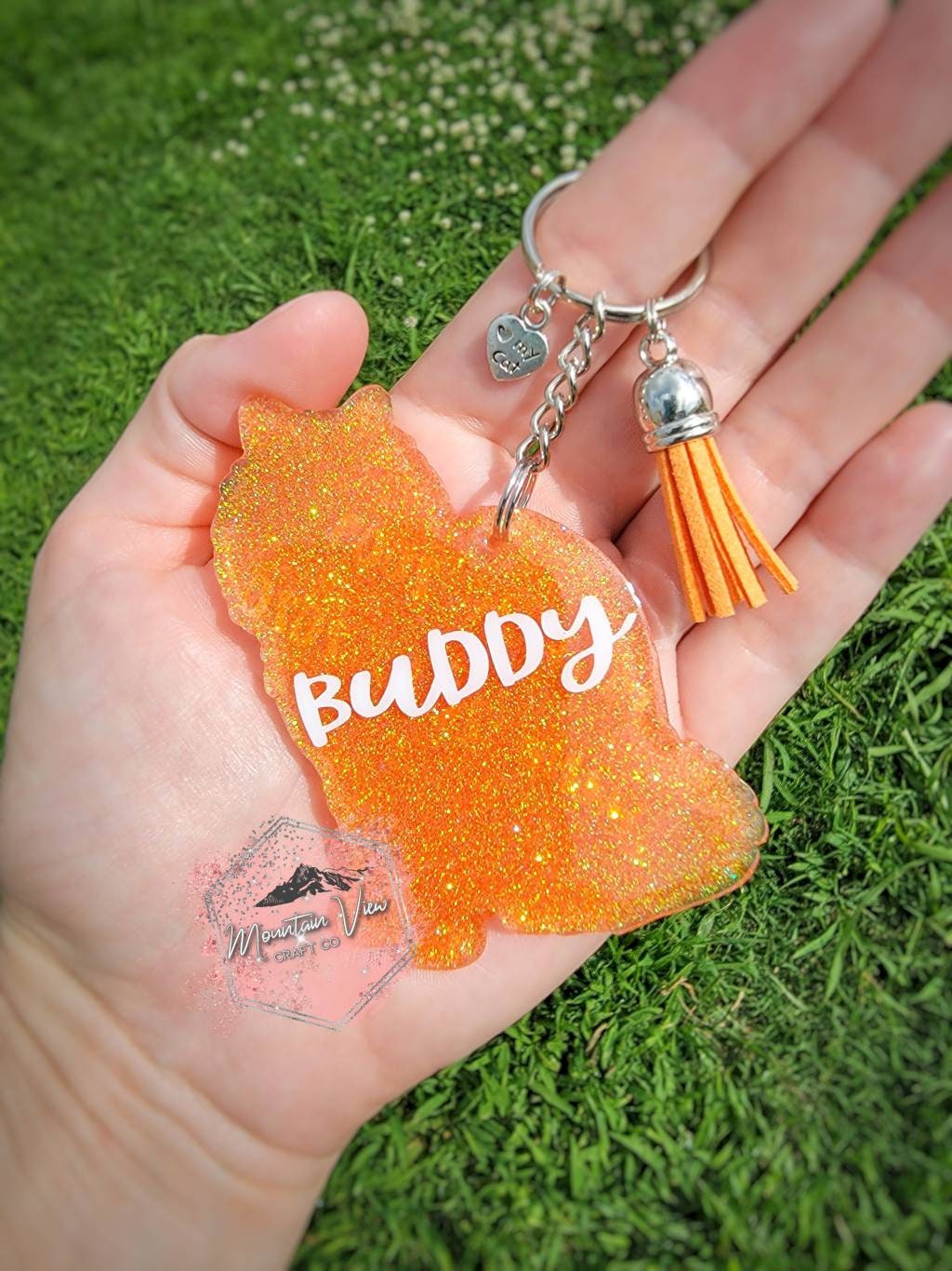 Customizable Cat Mom Glitter Keychain Personalized Cat Mom - Etsy