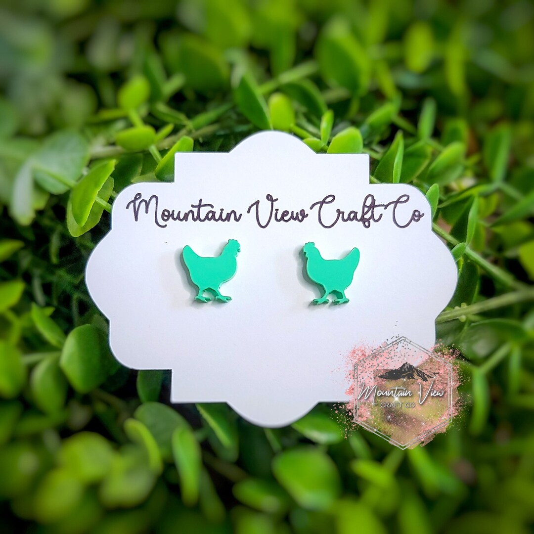 Livestock Stud Earrings, Goat, Cow, Chicken, Ear Tag, Cow Head, Pig ...