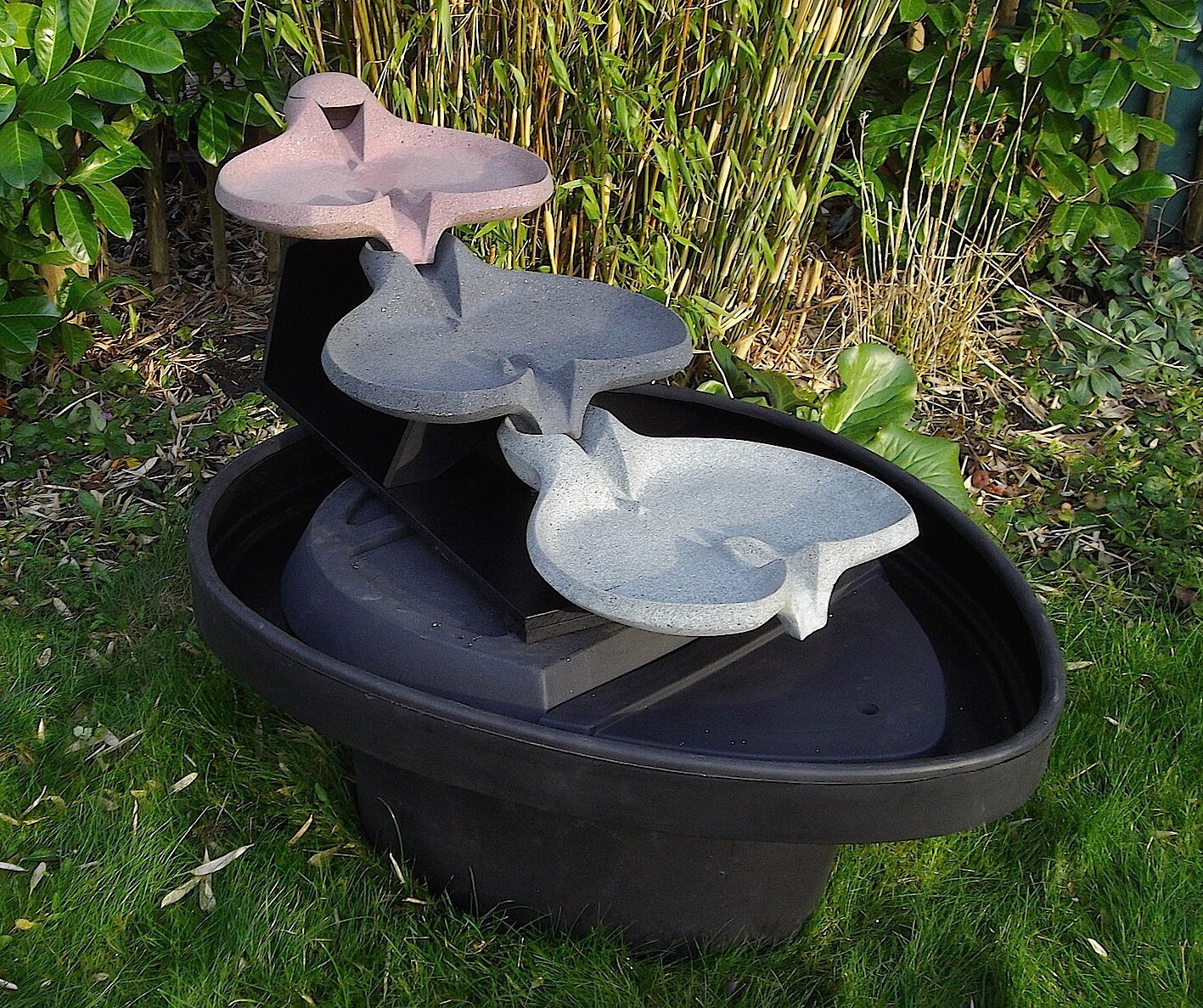 Garden Fountain Water Feature of a Flowform Cascade "emerson-mini" in a ...