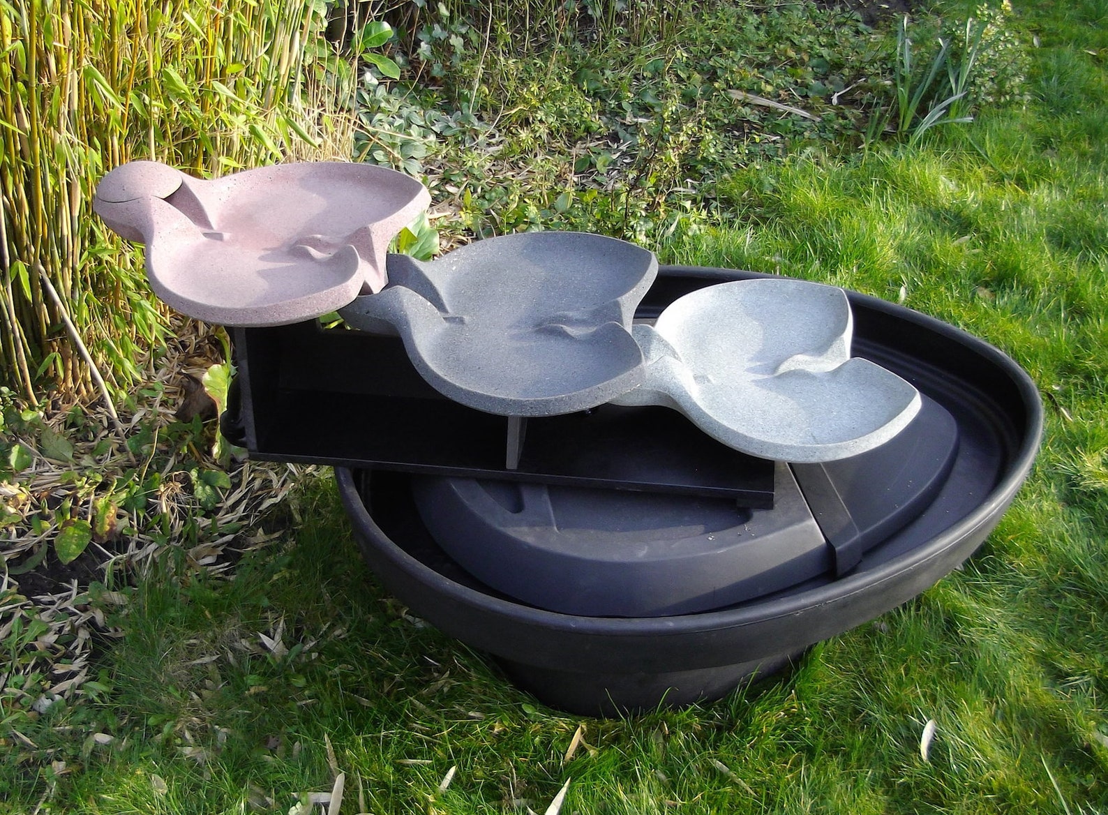 Garden Fountain Water Feature of a Flowform Cascade "emerson-mini" in a ...