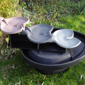 Garden Fountain Water Feature of a Flowform Cascade "emerson-mini" in a ...