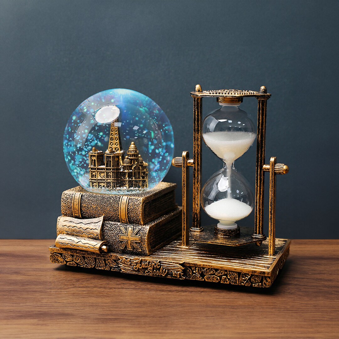 Table Lamp Crystal Ball Desk Night Lamp Hourglass Tower Model Led Lamp ...