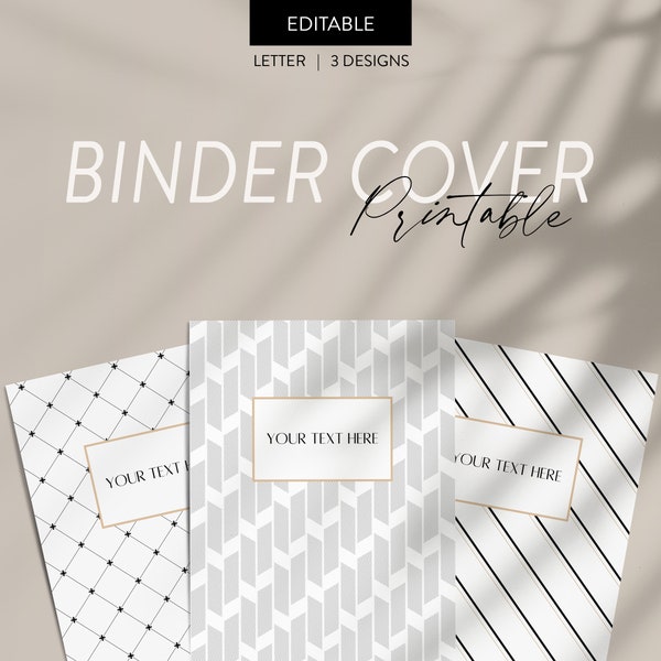 Binder Cover - Etsy