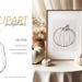 Fall Pumpkins Line Art Clipart | Hand Drawn Vector | Autumn Fine Line ...