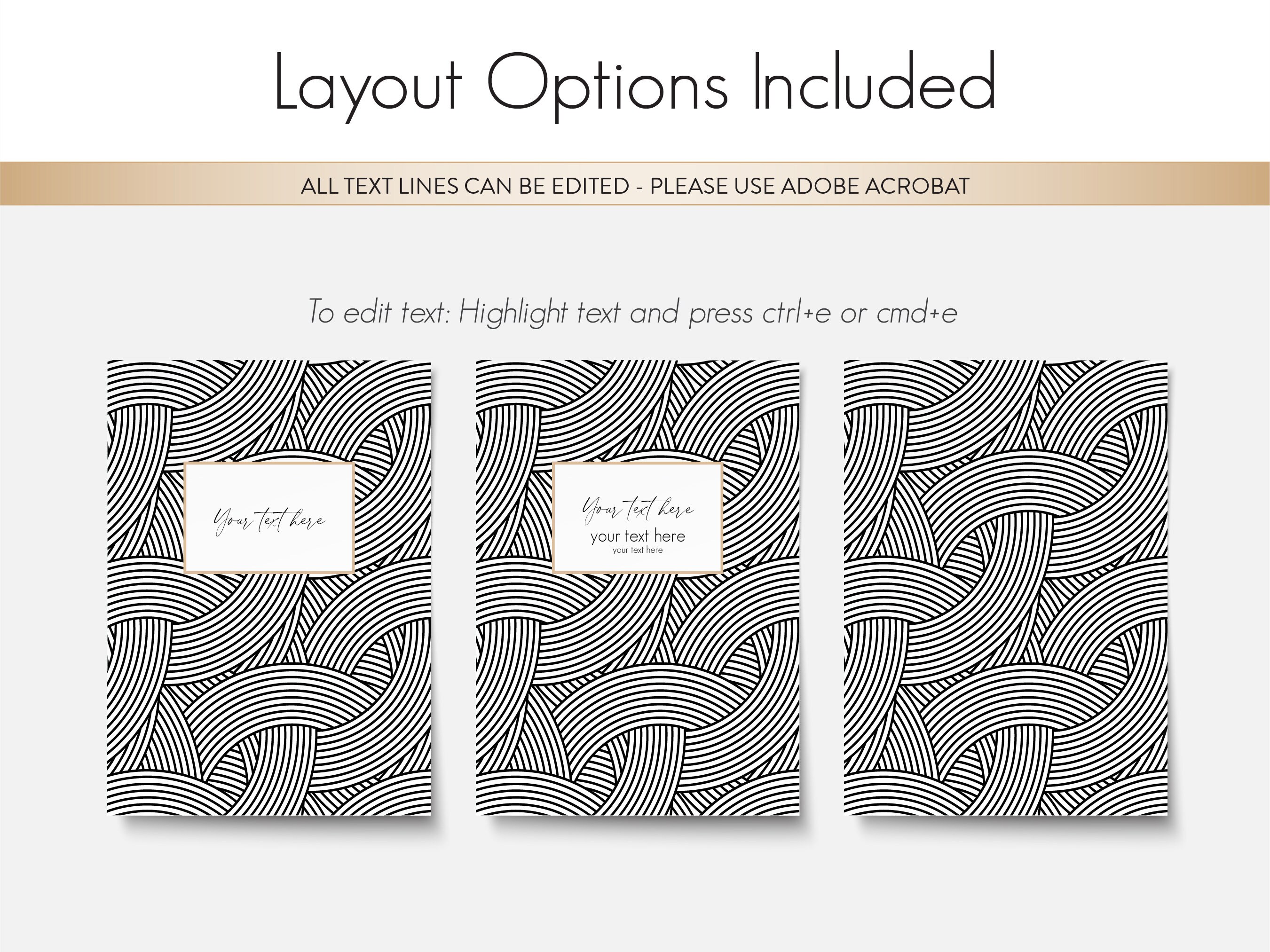 Binder Cover Mix & Match Printable, Single Design, Minimalist 017 ...
