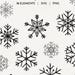 Snowflakes Line Art Clipart | Modern Winter Christmas Holiday Hand ...