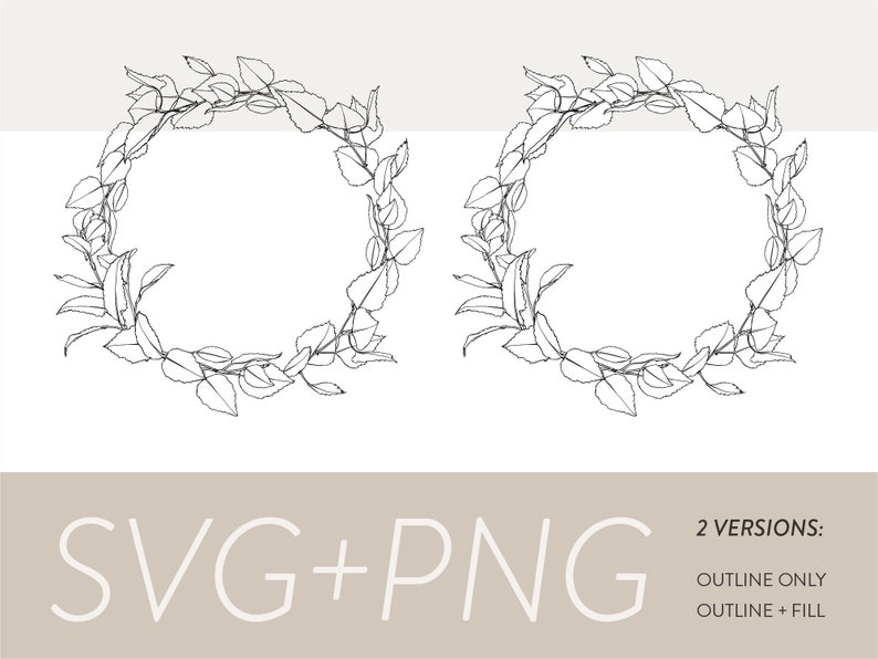 Fall Floral Frames and Wreaths Handdrawn Line Art Clipart | Autumn ...