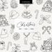 Christmas Bundle Line Art Clipart Line Drawing Winter Holiday Hand ...