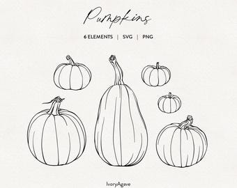 Fall Foliage Maple Leaves Line Art Clipart | Hand Drawn Vector | Fine ...