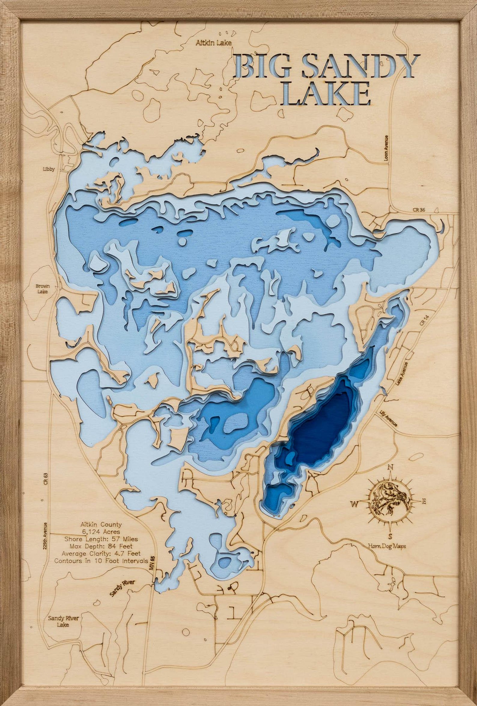 Custom 3D Lake Map - Any Lake - Personalized Laser Cut Art - Unique ...
