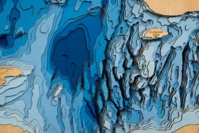 Horsetooth Reservoir 3D Wood Map: Colorado Lake Art - Etsy