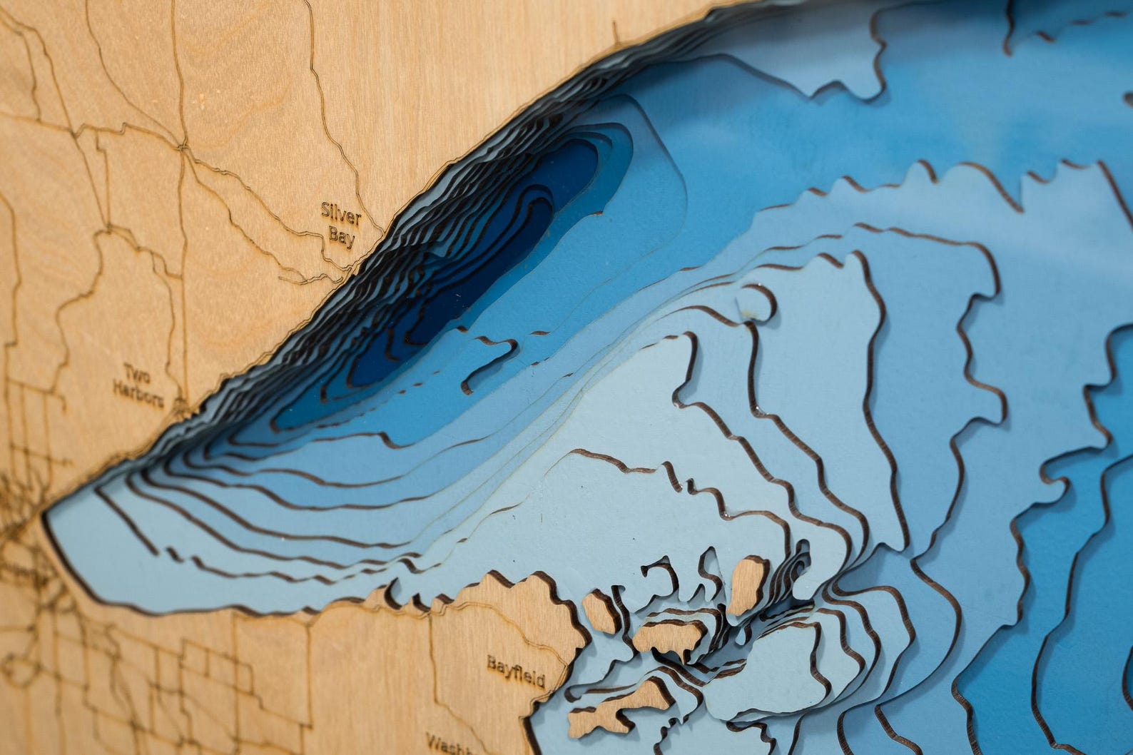 Horsetooth Reservoir 3D Wood Map: Colorado Lake Art - Etsy